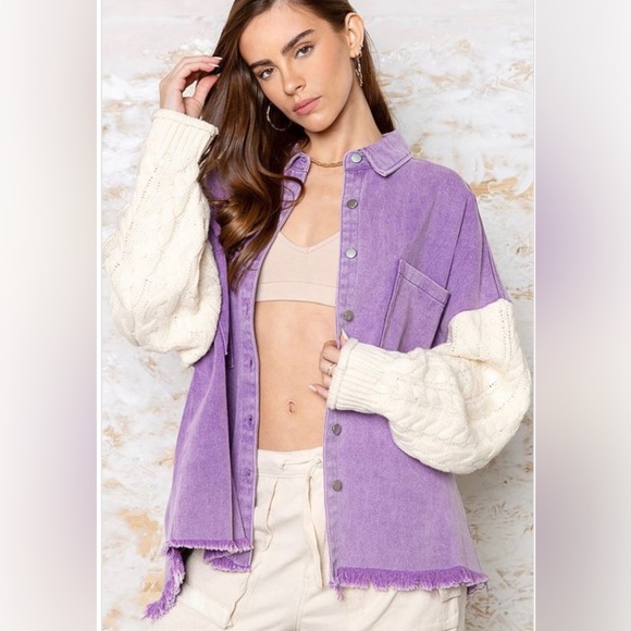 POL | Jackets & Coats | Pol Very Oversized Denim Jacket With Crochet ...